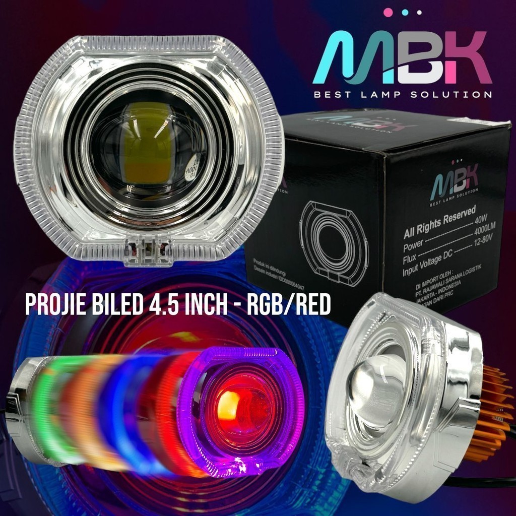 MERAH DO BILED PROJECTOR โคมไฟ 4.5 นิ้ว Angel RGB Devil Red Hi Lo สีขาวเหลือง | Shopee Thailand