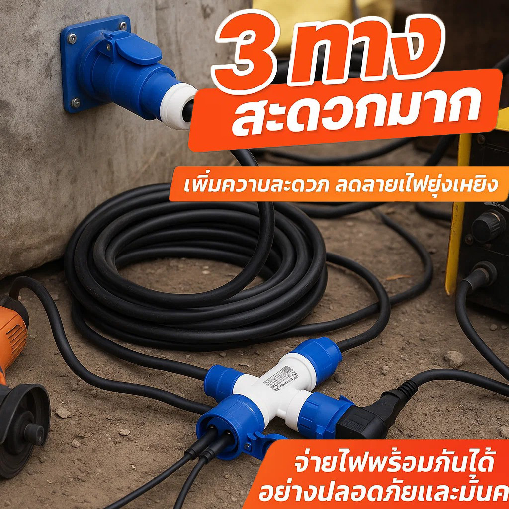 MARVEL & SFE ปลั๊กและซ็อคเกตเพาเวอร์ 3 ขา สีฟ้า 2P+E ขนาด 16A และ 32A ...