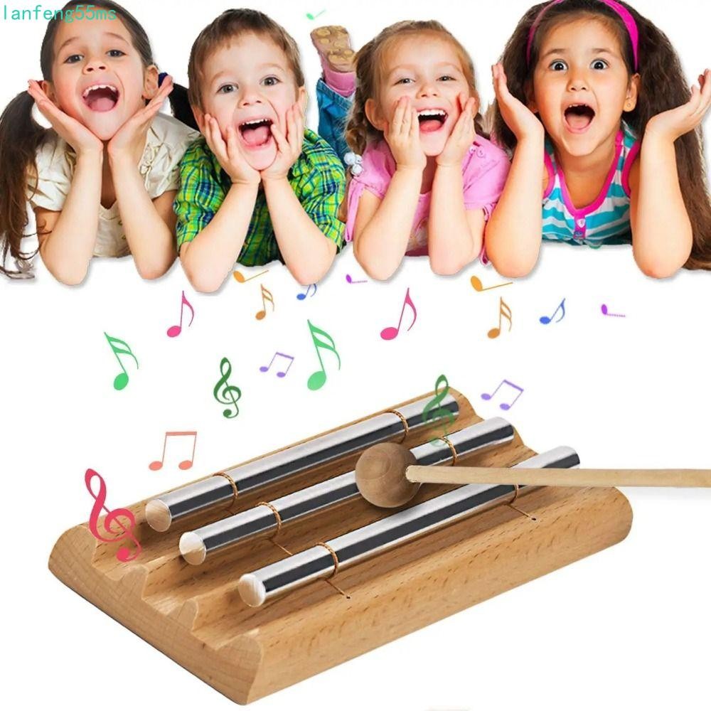 แลนเฟิง เครื่องเพอร์คัชชันระฆังไม้กับค้อนการทําสมาธิกระดิ่งลม, เครื่อง ...