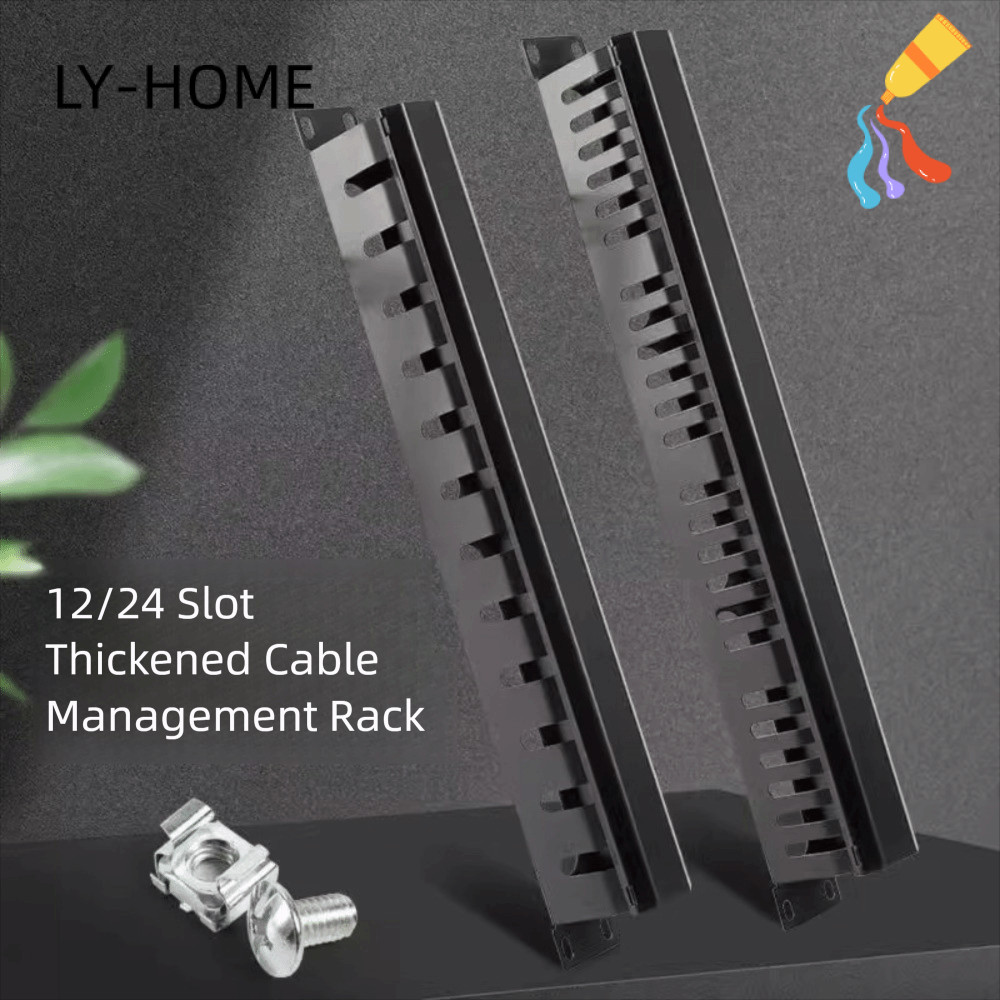 LIAOYING การจัดการสายเคเบิล, 1U 12/24 ช่อง 19 นิ้ว Server Rack ที่เก็บ ...