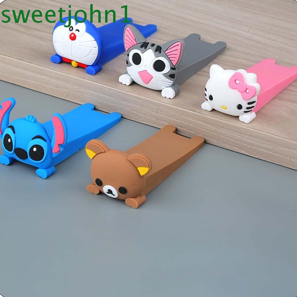 SWEETJOHN การ์ดประตูการ์ตูน Anti-Clamp Baby Safety Protection Kids Bear ...