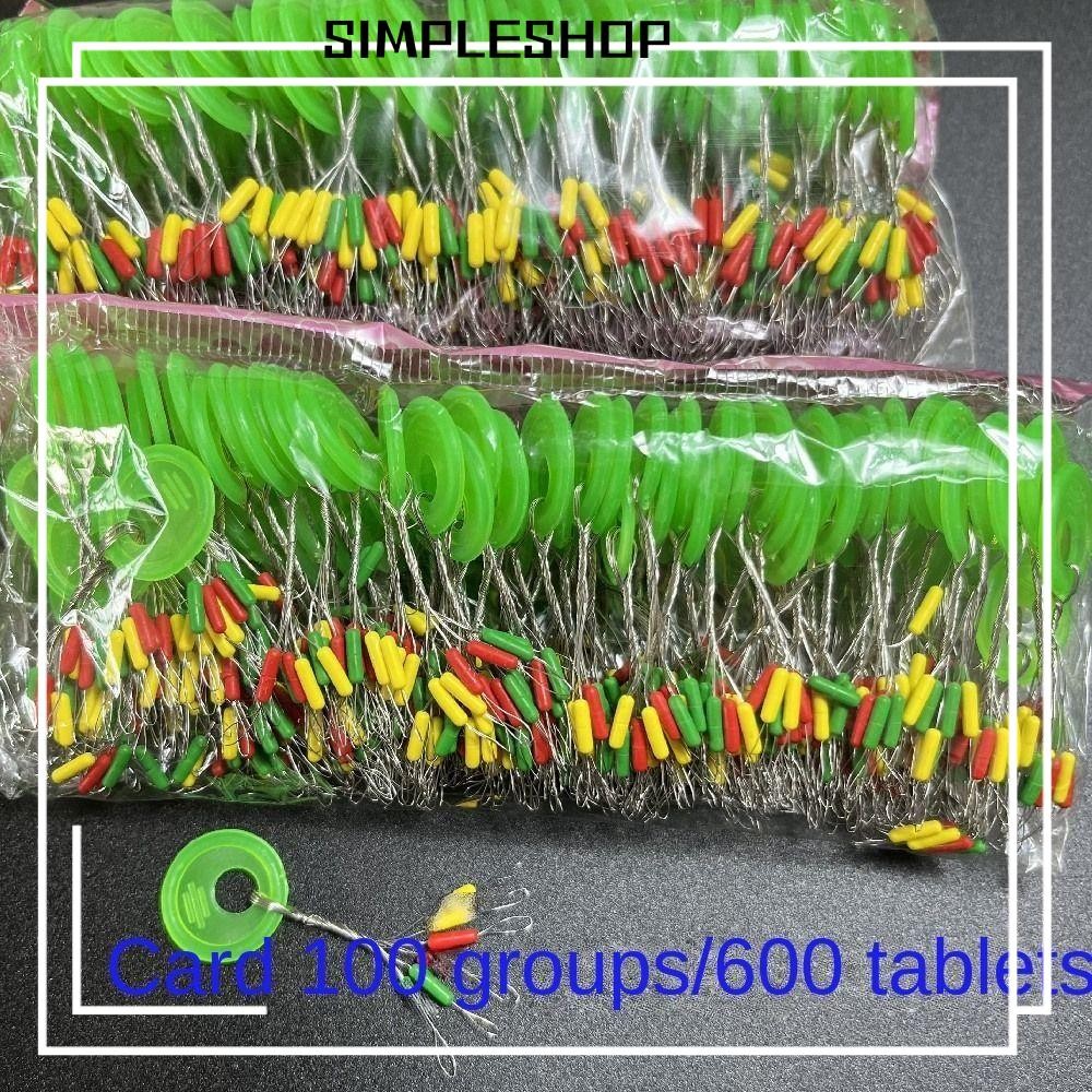 SIMPLESHOP อุปกรณ์ตกปลา Bobber Stopper 600 ชิ้น 100 กลุ่ม ทนทาน สีสันสดใส เหมาะสำหรับทะเลสาบ ...