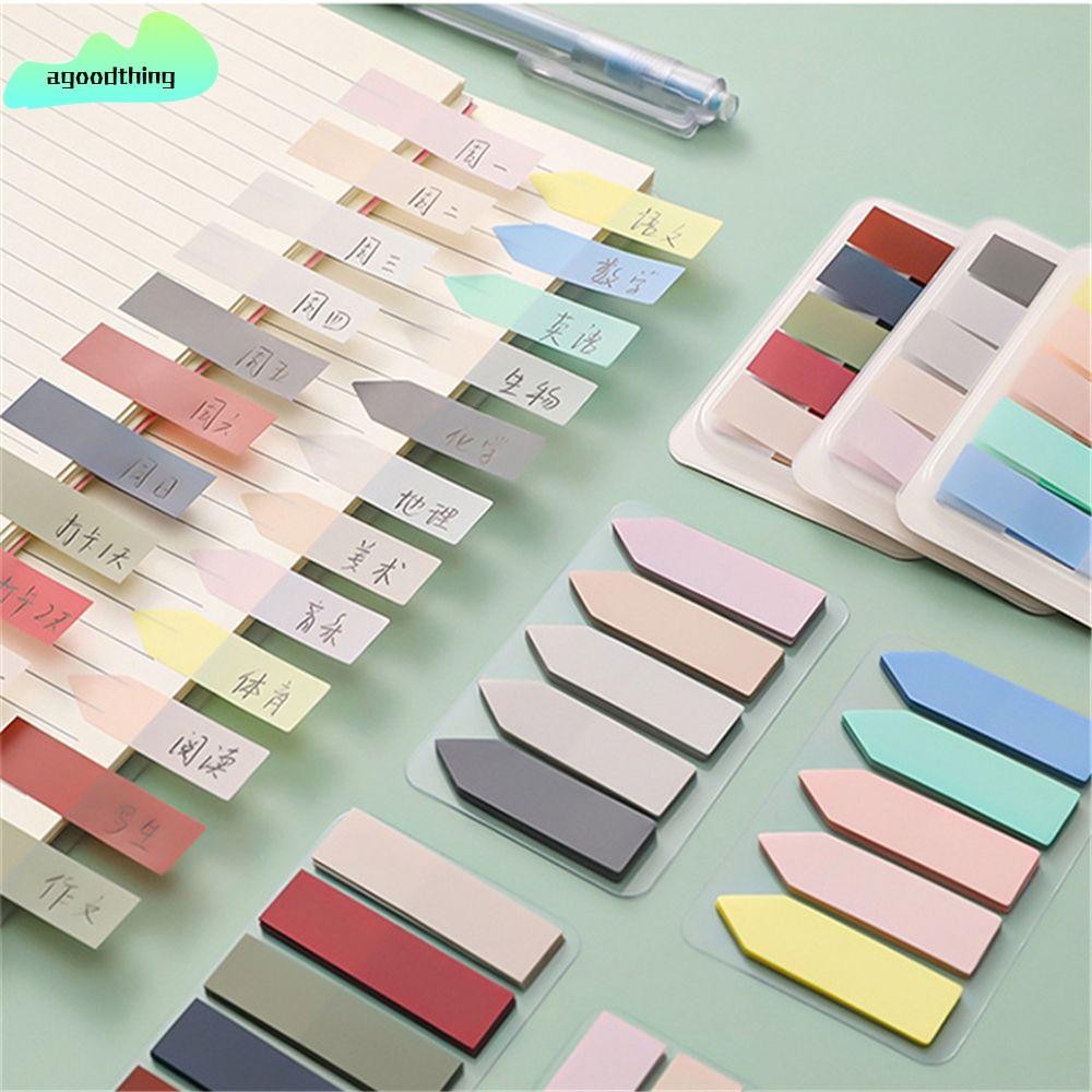 AGOODTHING 100 แผ่น Memo Pad Label Vintage สี Tab Strip Bookmark ความแปลกใหม่ Paster สติกเกอร์ ...