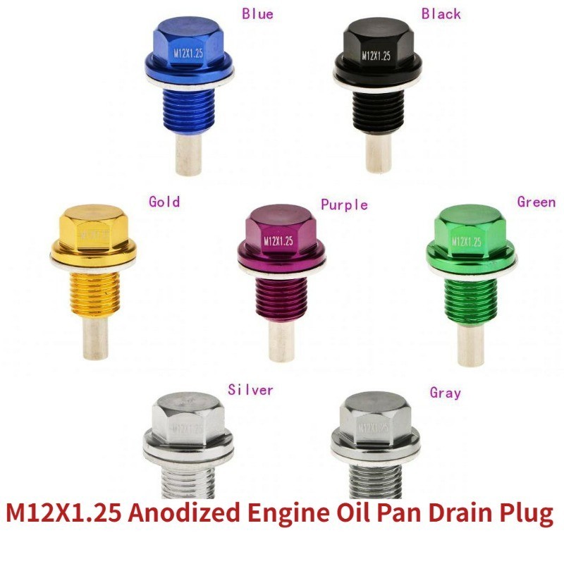 M12x1.25 Anodized Engine Oil Pan Drain Plug สําหรับสีฟ้า | Shopee Thailand
