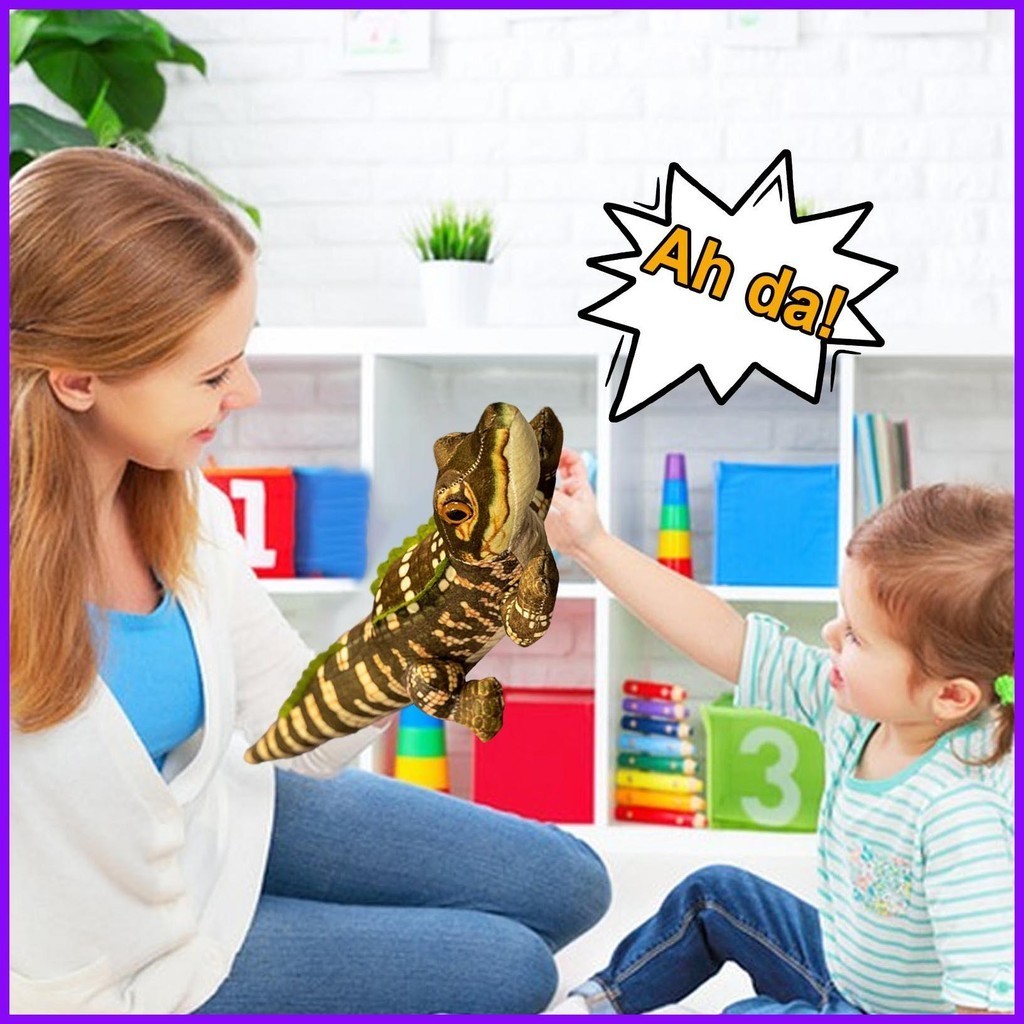 จระเข้ตุ๊กตาสัตว์ 19 นิ้ว Plushies ของเล่นที่สมจริงน่ารักจระเข้น่ารัก ...