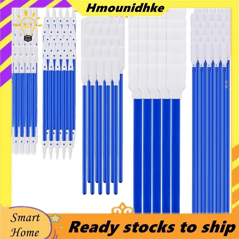 [Hmou]500 Pack Foam Tip Cleaning Swab Set Kit Cleanroom Sponge Stick 5 ...