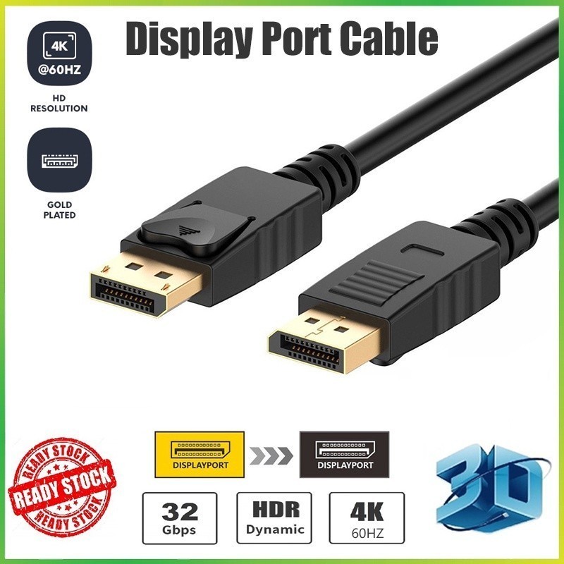 จัดส่งรวดเร็วsDisplayport Cable 4K 60Hz DP to DP Cable 1.2 Adapter HDR ...