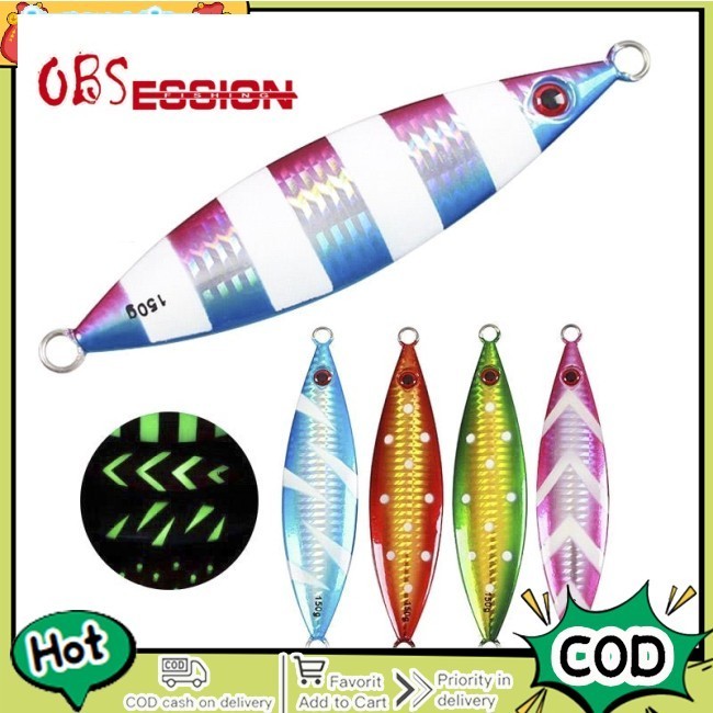 โลหะ Micro Jigs Luminous เหยื่อ 60g 100g 150g 200g ช้า Sinking Jig คุณภาพสูงประดิษฐ์ตกปลา Lure ...