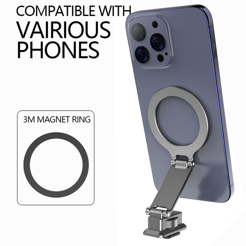 Magnetic Quick Release MagSafe Phone Holder W/ Cold Shoe Full Metal ...