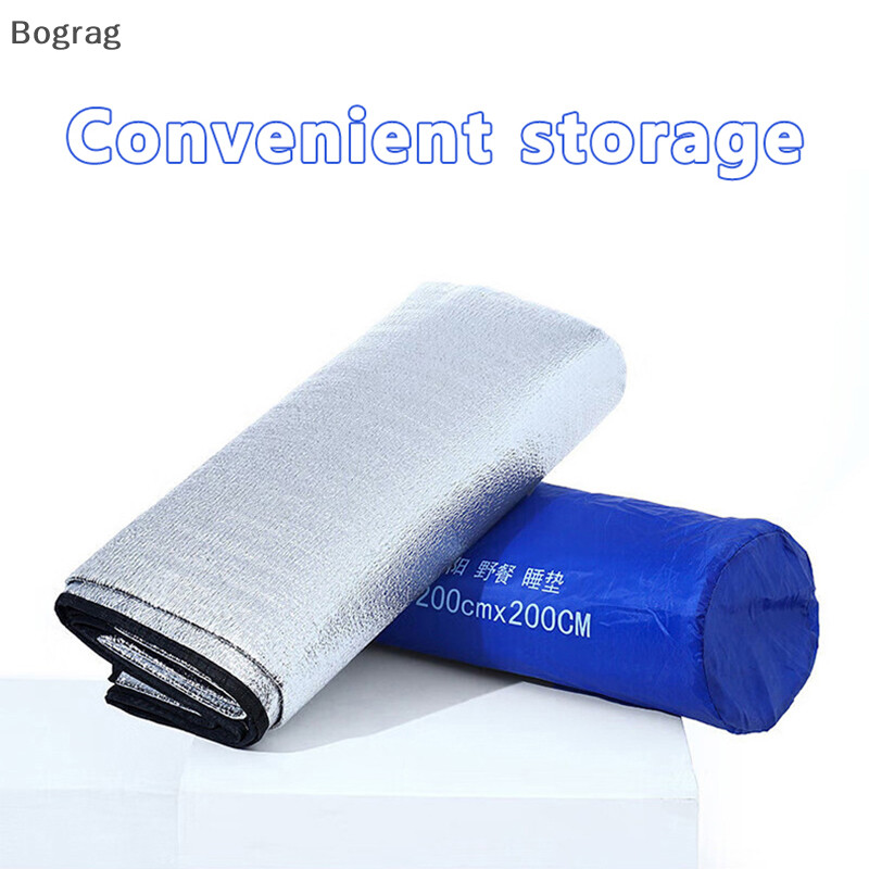 [Bogr] เสื่อกันน้ําเต็นท์ฟิล์มอลูมิเนียมสองด้านหนาเสื่อปิกนิกเดี่ยวและ ...