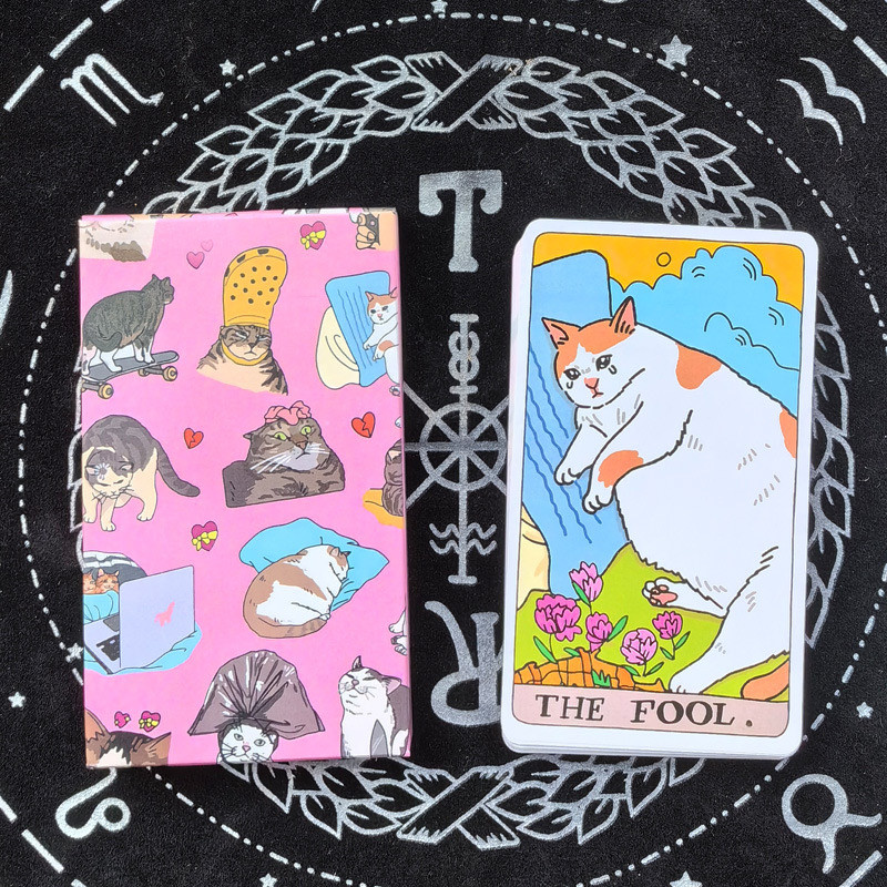 Cat Meme Tarot Deck 22 Cat Meme Tarot Deck ภาษาอังกฤษการ์ดเกมกระดานที่ ...