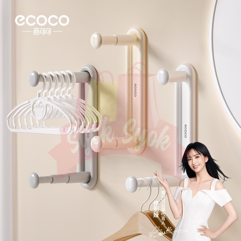 Syoksyok ECOCO Double-layer Organizer Storage Rack ติดผนัง Retractable Storage Hook Hanger ...