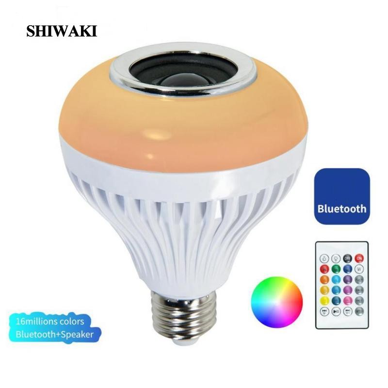 [Shiwaki] 5-7w LED RGB Speaker Bulb Light Dimmable Music Lamp Night 0V ...