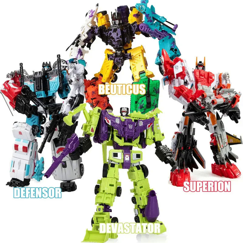 Transformation Robot Toys HZX Defensor Bruticus Superion Devastator IDW ...