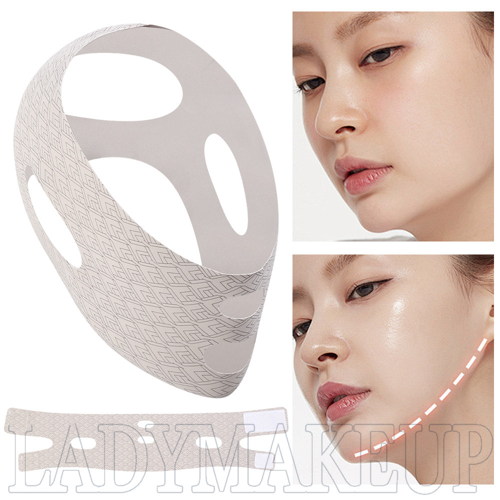 V Shaper Face Lifting เข็มขัดสายรัดนวดต่อต้านริ้วรอย- ลดคางคู่ Elastic ...