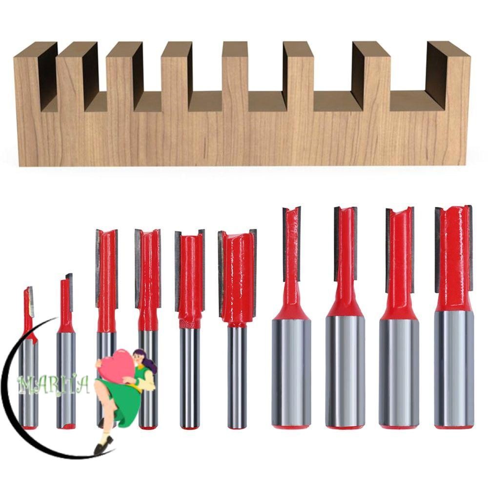 Marita Double Flute Router Bit, 1/4" 1/2" Shank Slotting Double-Edge ...