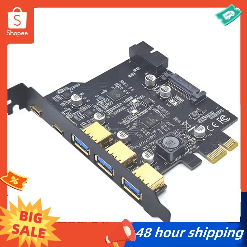 พร้อมสต็อก ใหม่ประเภท C USB 3.2 Gen2 PCIE การ์ดฮับ USB 3.0 PCI Express ...