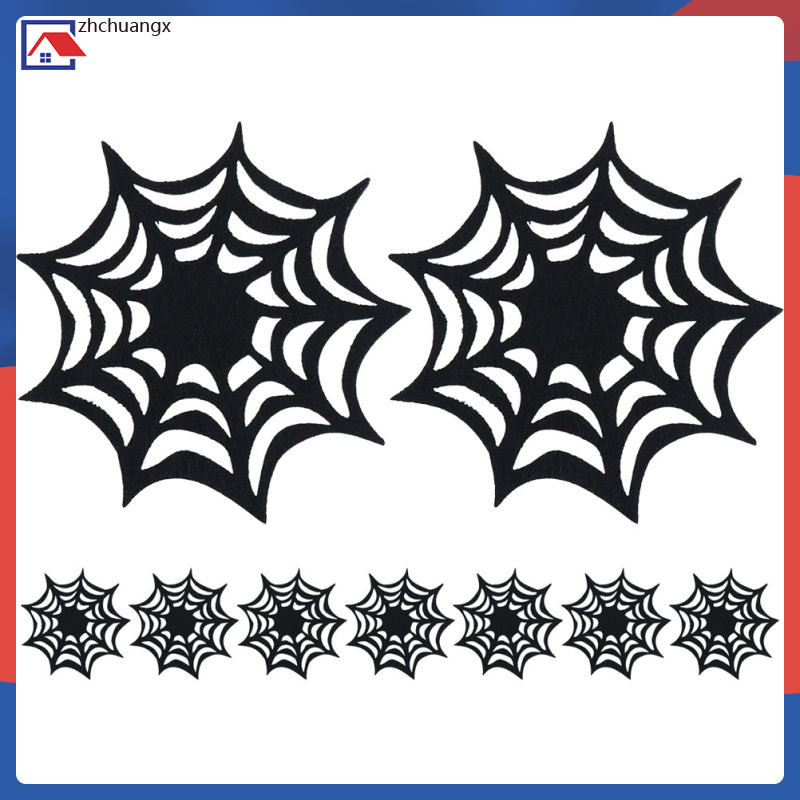 Spider Web Table Mat Cobwebs Coaster ตกแต่งฮาโลวีน Coasters Cupmat โต๊ะ ...