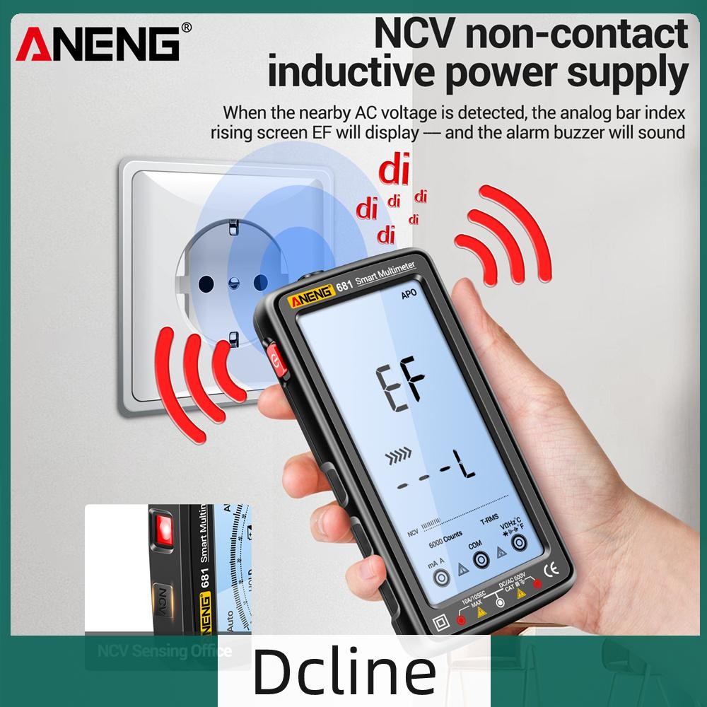 มัลติมิเตอร์แบบชาร์จไฟป้องกันการเผาไหม้อัจฉริยะ True RMS Multimetry Hz ...