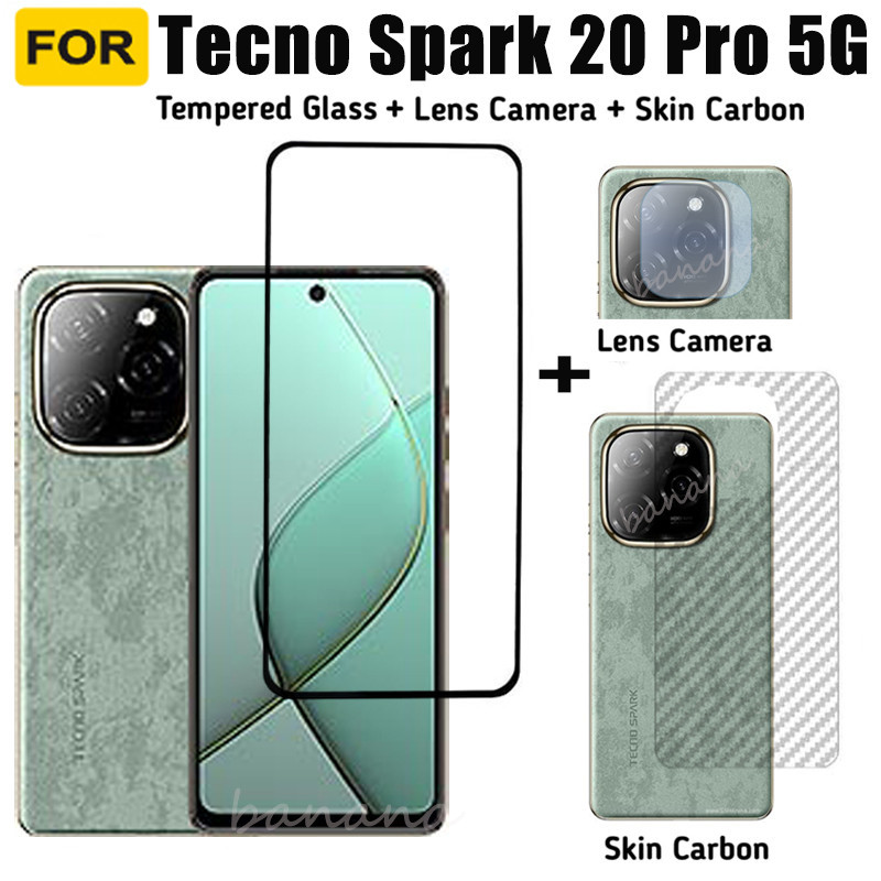 สําหรับ Tecno Spark 20 Pro 5G กระจกนิรภัย ecno Spark 20P 20C 20 Pro เลนส์กล้องป้องกันหน้าจอและ ...