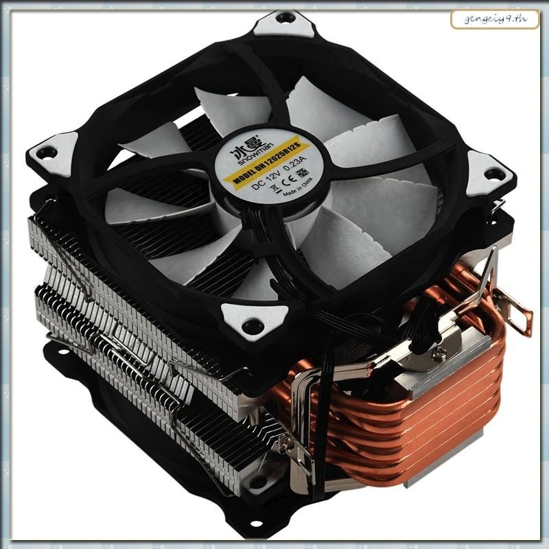[ZBM] Snowman M-T6 4PIN CPU Cooler Master 6 Heatpipe พัดลมคู่ 12 ซม.พัด ...