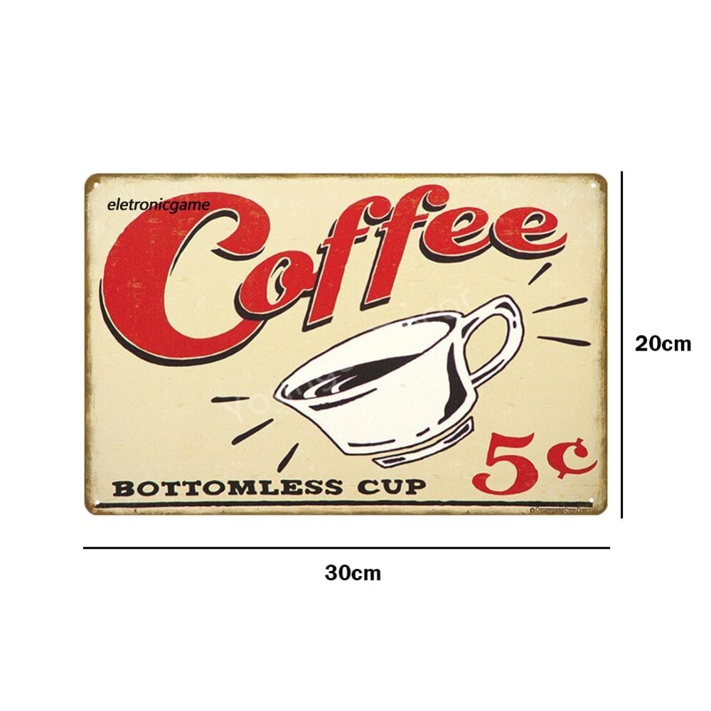 Vintage Coffee Metal Plate Poster Tin Plaques Wall Signs for Bar Pub ...