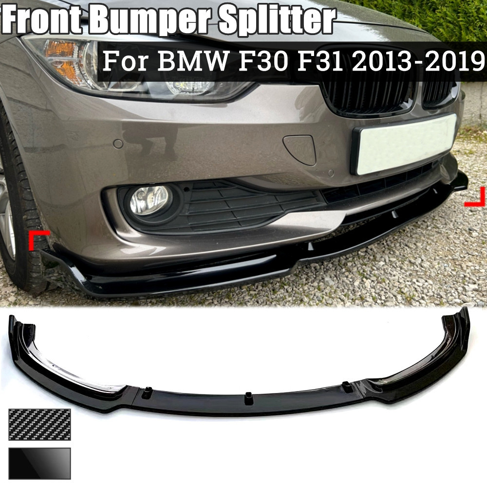 คุณภาพสูงเคลือบเงาสีดํา ABS รถกันชนหน้า Splitter สปอยเลอร์ Diffuser ...