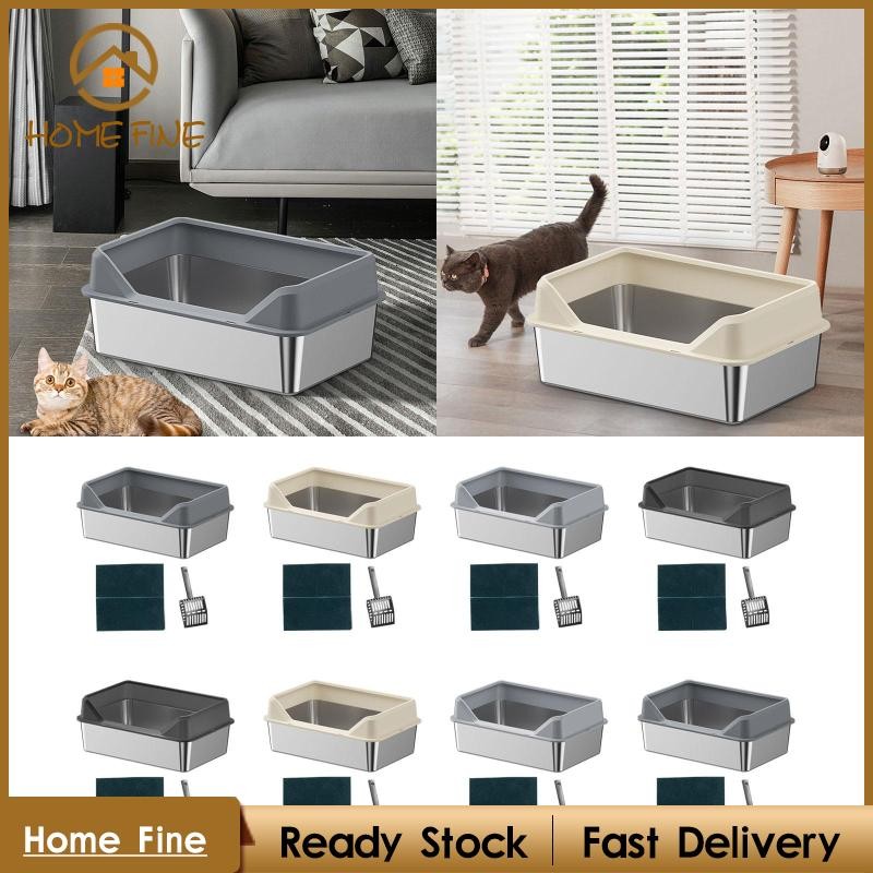 [Katarina_x] Litter Litter Bedpan อ่างทรายแมวสแตนเลสอุปกรณ์ง่ายแมวกึ่ง ...