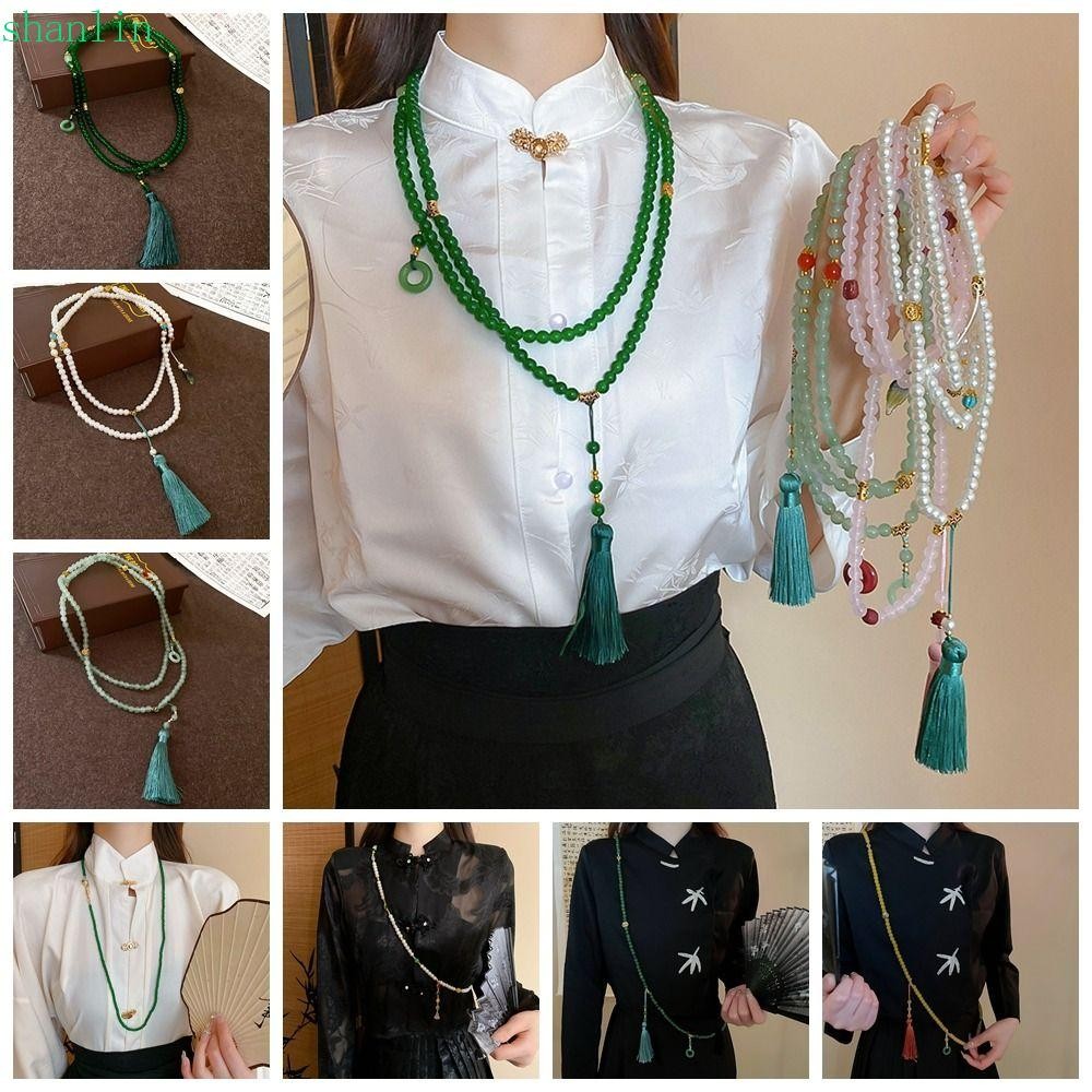 Shanlin Hanfu จี้, Tang Ming Song Dynasty Pearl Horse face กระโปรงสร้อย ...