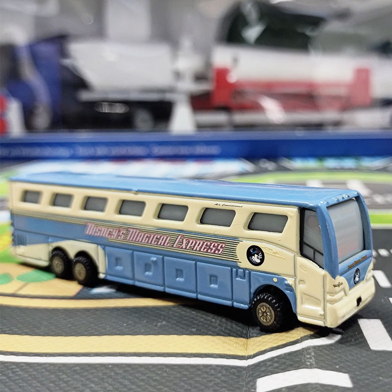 ของแท้ Disney Disney Disney Sky Grey Shuttle Bus Alloy Bus Model ...