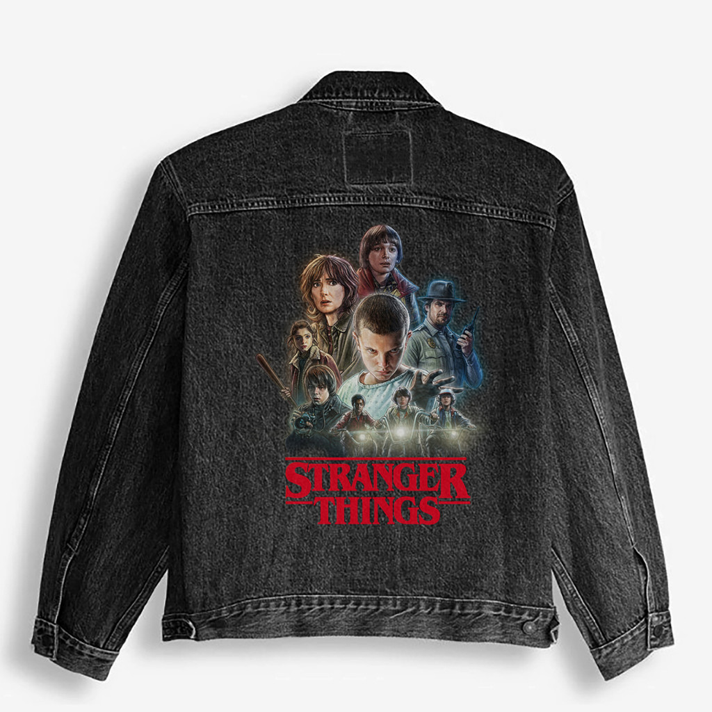 era-won เสื้อยีนส์ DENIM JACKET x STANGER THINGS สี Black Wash | Shopee ...