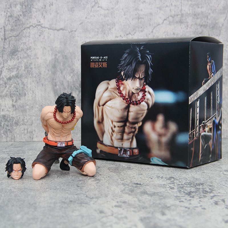 BT One Piece GK Kneeling Ace Execution Platform Series Fourth Edition Figurine Model Birthday ...