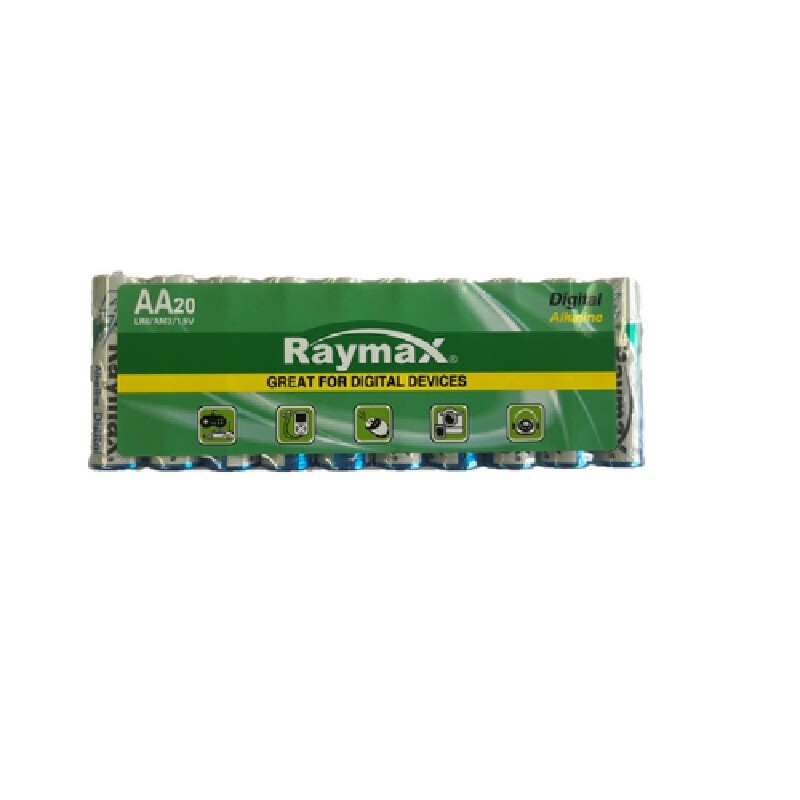 RAYMAX ถ่านอัลคาไลน์ AA รุ่น LR6/20S ขนาด AA แพ็ค 20ก้อน | Shopee Thailand