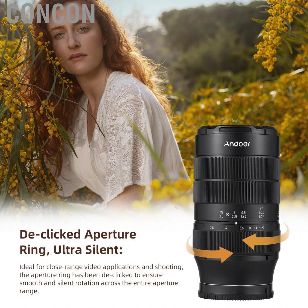 Concon Andoer 60 มม. คงที่กล้องโฟกัสเลนส์ Full Frame Prime F2.8 คู่มือ ...