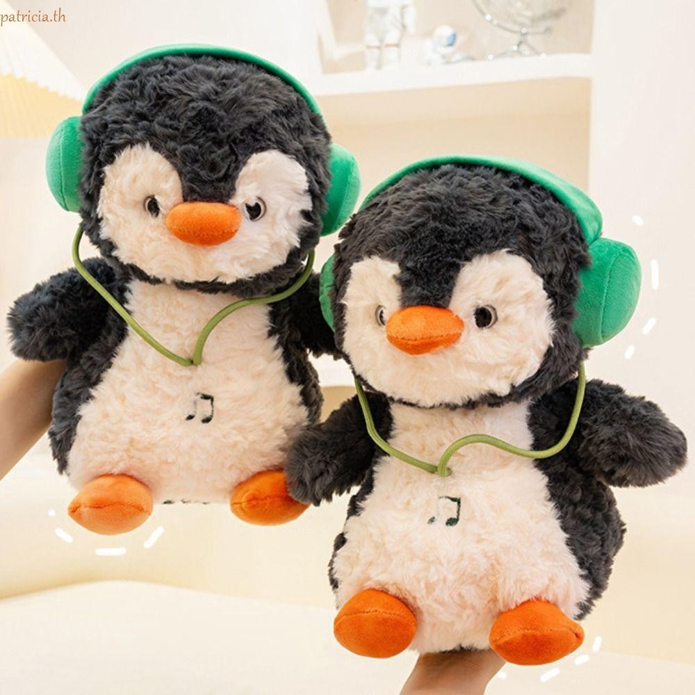 PATRIA หูฟัง Penguin Plush ของเล่น, PP Cotton Fluffy Penguin ตุ๊กตา ...