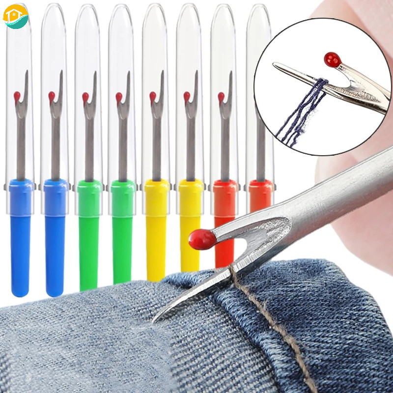 4 ชิ้นแบบพกพาเย็บด้าย Remover ตะเข็บ Ripper Stitch Unpicker เย็บ ...
