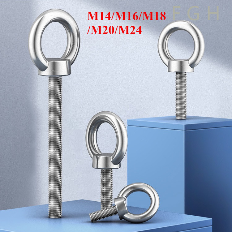 [FGHOQ-1-Y] M14/M16/M18/M20/M24 อายโบลท์ อายนัท EYE BOLT สแตนเลส304 | Shopee Thailand