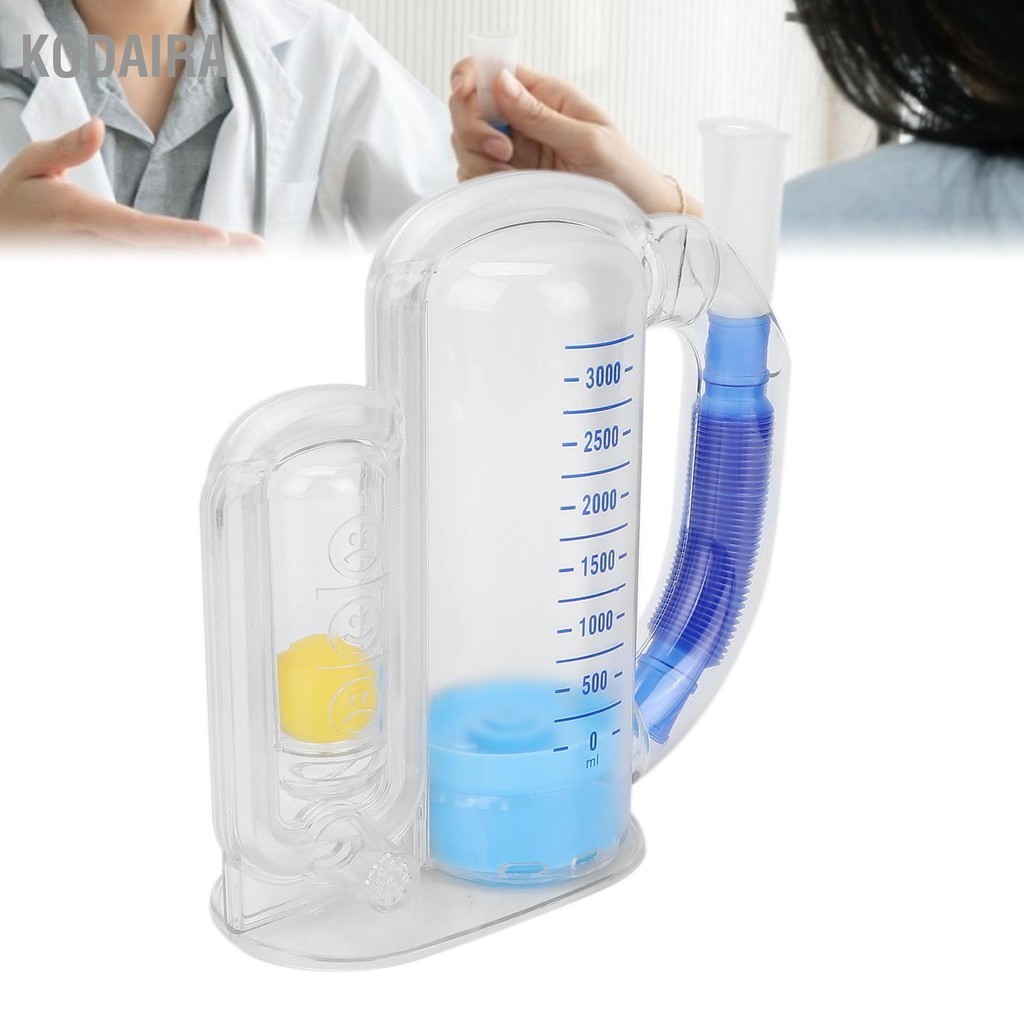 KODAIRA 3000 มล. Spirometry หายใจออกกำลังกายปอดหายใจความจุสำคัญการฝึก ...