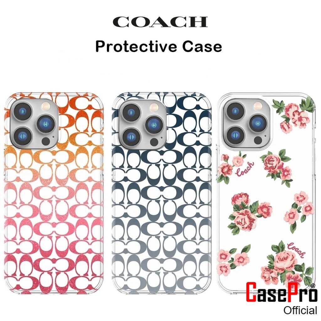 Coach Protective Case เคสใสกันกระแทกเกรดพรีเมี่ยม เคสสำหรับ iPhone14Plus/14Pro/14Promax(ของแท้ ...