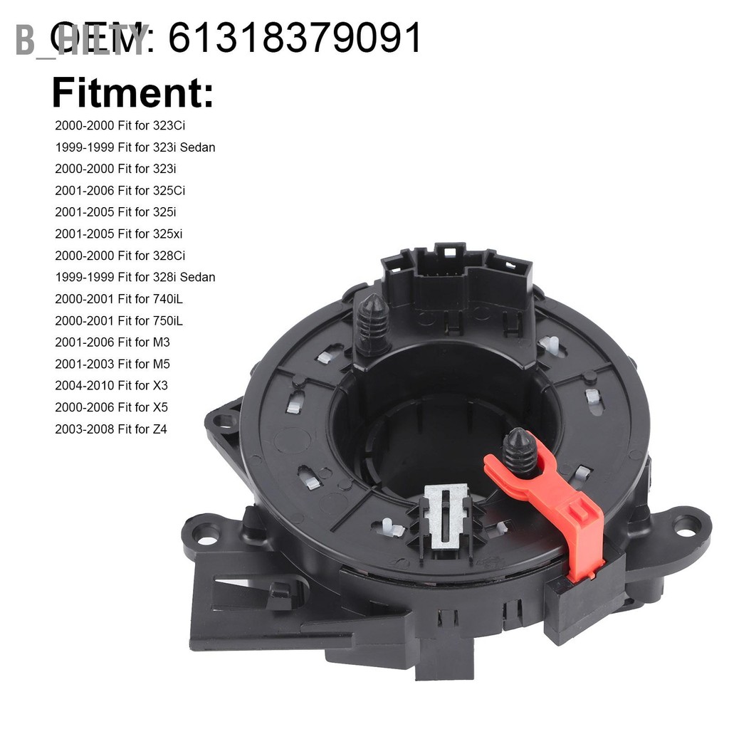 B_HILTY พวงมาลัยนาฬิกาฤดูใบไม้ผลิเกลียวสาย 61318379091 Fit สำหรับ 323i ...