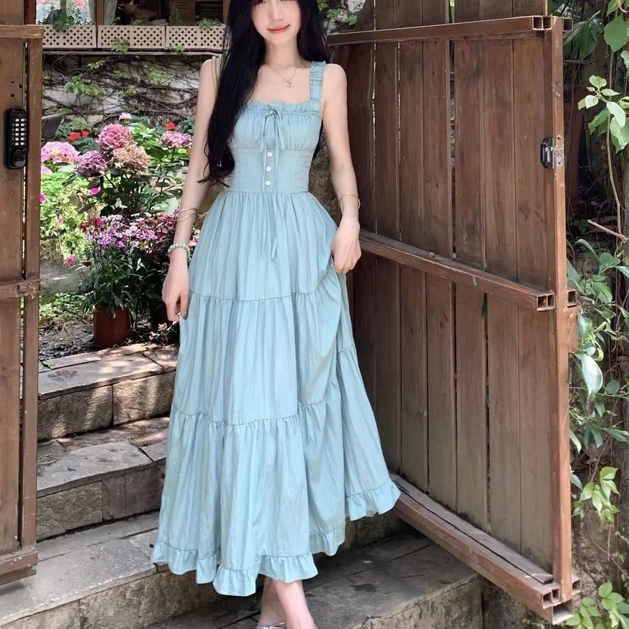 Peppermint Mambo First Love แขนกุด Mori Tie Fairy Suspenders Niche เอว ...