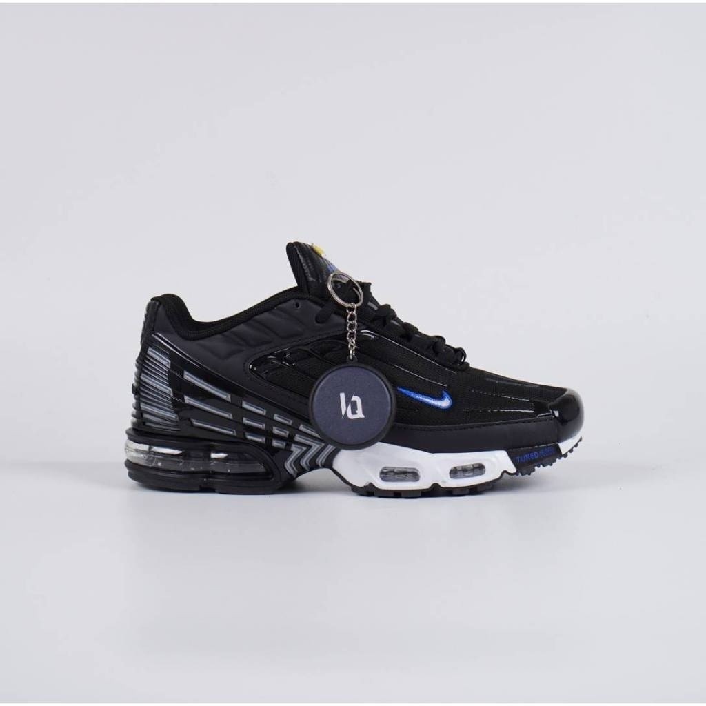 คุณภาพสูง Air Max PLUS 3 Royal Silver Original Full Tag Barcode วัสดุ ...