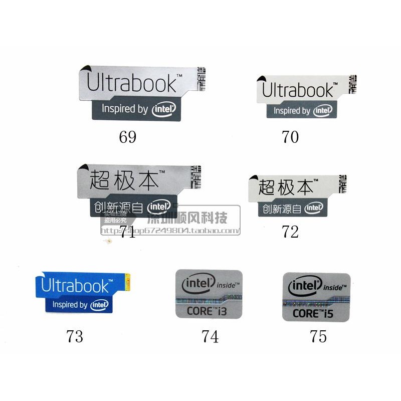 → สติ๊กเกอร์ดิจิตอล CPU CORE I3 I5 Superbook Label Sticker สติ๊กเกอร์ ...