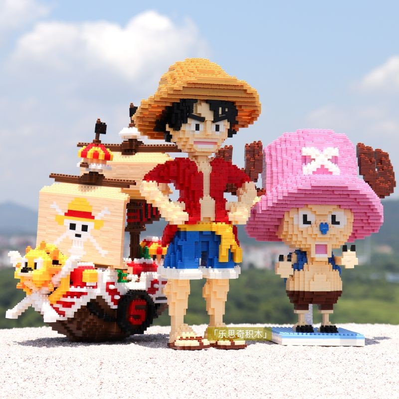 ขนาดใหญ่ One Piece Luffy ใช้งานร่วมกับ Lego Building Blocks ประกอบของ ...