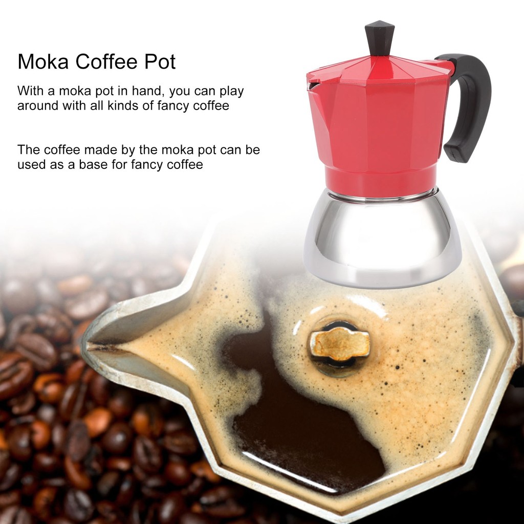 Kitchen 120ML Moka POT เครื่องชงกาแฟ อิตาเลี่ยนบ้านแรงดันสูงสกัดกาแฟ Potfor สำหรับ 3 คน | Shopee ...