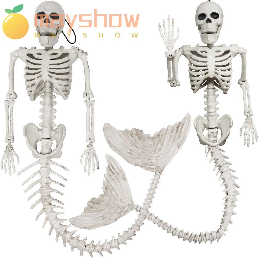 Mayshow โครงกระดูกนางเงือกฮาโลวีน, Prop Party DIY Mermaid Bones Prop ...