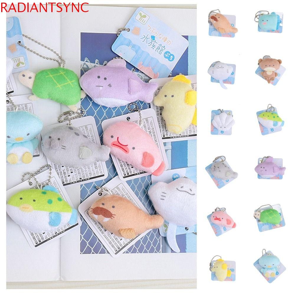 Radiantsync Aquarium Plushies จี้,การ์ตูน Penguin Fish Plush พวงกุญแจ, น่ารักเต่า Shark สไตล์ ...
