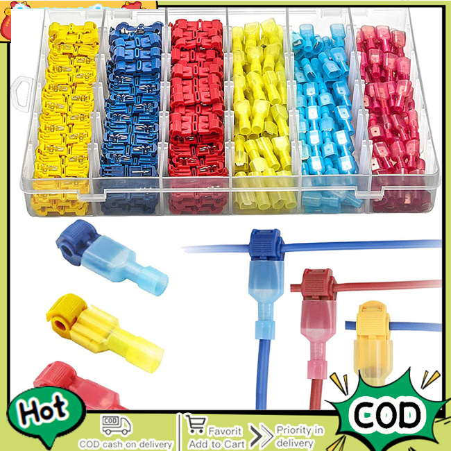 360 ชิ้น T-type Crimp Terminal ลวดการเชื่อมต่อคลิป Quick Terminal Block ...