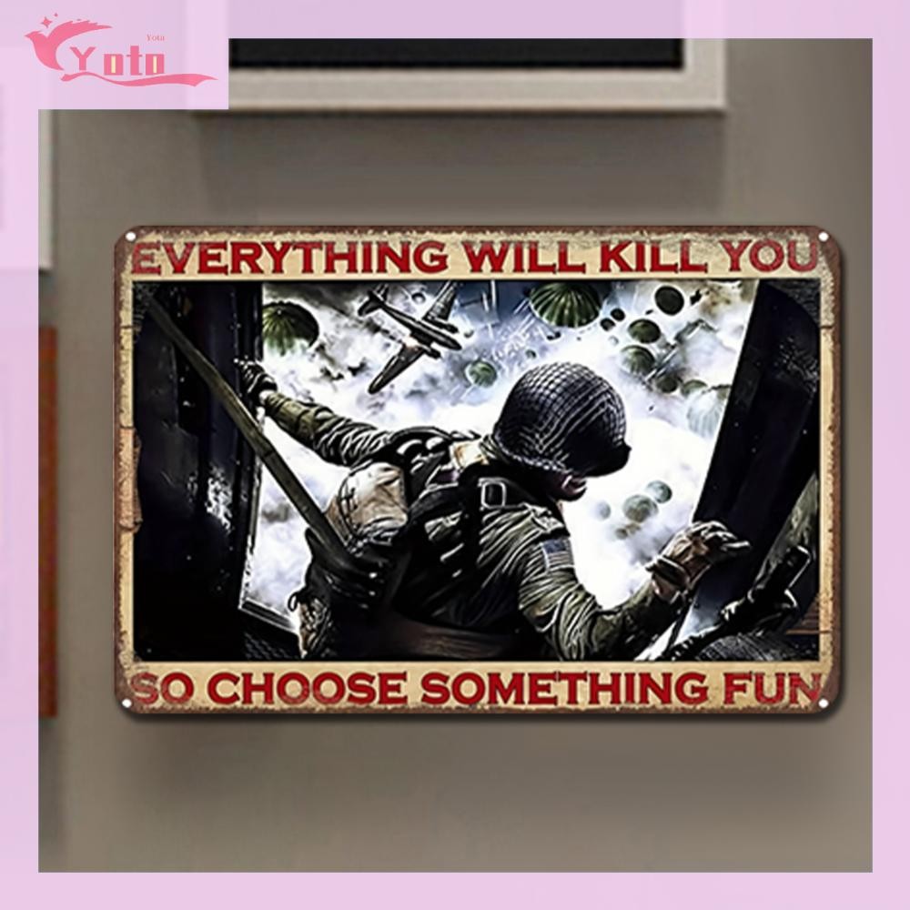 [Yotable.th] Metal Tin EVERYTHING WILL KILL YOU Sign ภาพวาดเหล็ก ...