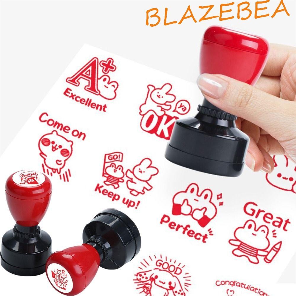 BLAZEBEA ครูรีวิวแสตมป์, การบันทึกเวลา Self Inking Encouraging Reviews Stamp, Pocket DIY ...